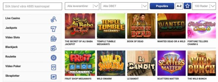 DBet recension - Svenskt casino med 5000 spel & snabba uttag