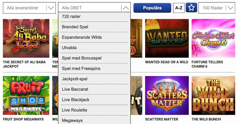 DBet recension - Svenskt casino med 5000 spel & snabba uttag