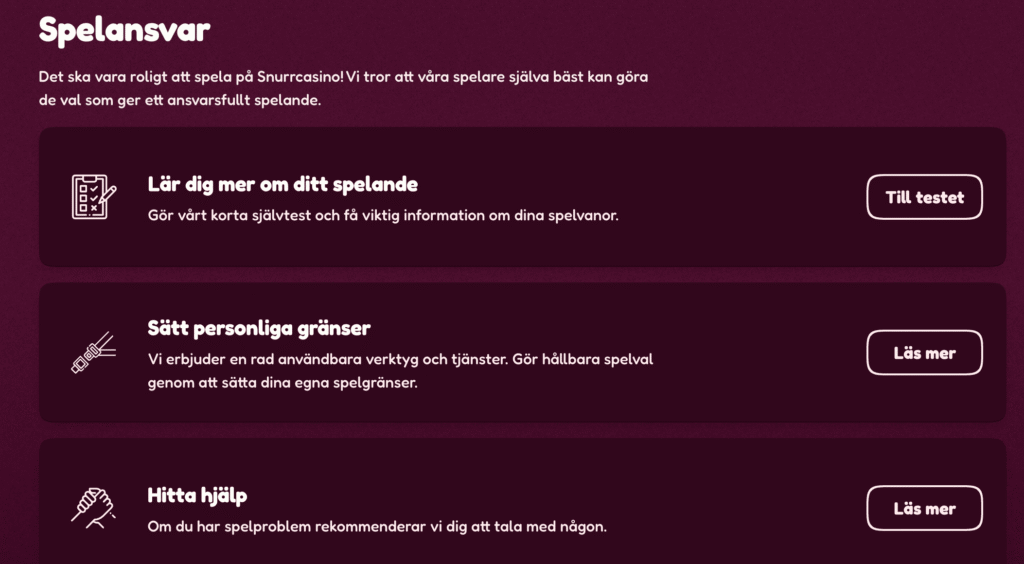 Snurr Casino Recension 2026 - Ett nytt och modernt casino