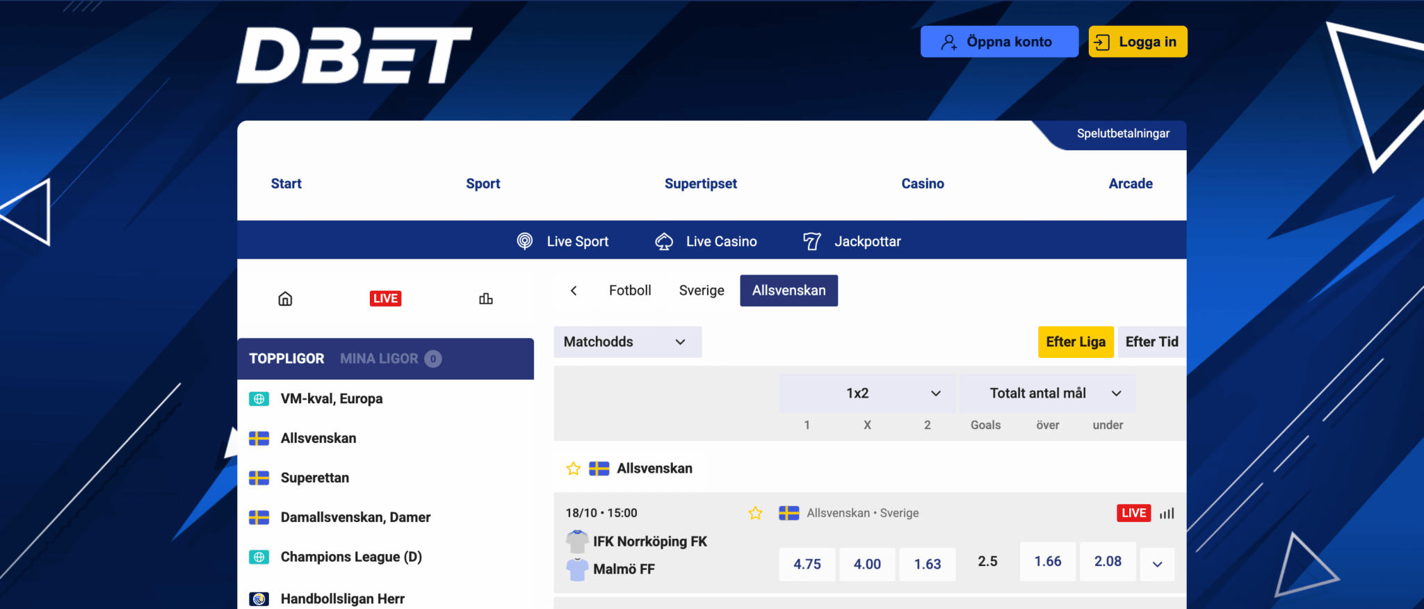 DBet recension - Svenskt casino med stor bonus